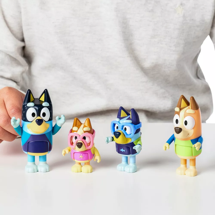 Bluey Series 9 Family Beach Day Figure 4-Pack – Maziply Toys