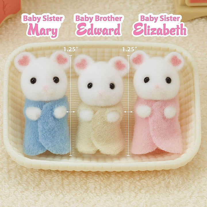 Calico Critters Marshmallow Mouse Triplets Doll Set – Maziply Toys