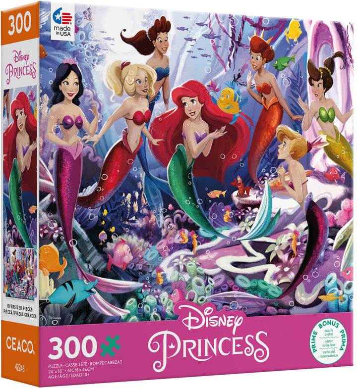 Ceaco Disney Princess Ariel and Her Sisters 300 Piece Jigsaw Puzzle ...