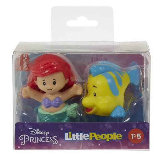 Fisher-Price Little People Disney Princess Ariel & Flounder Figure Set ...