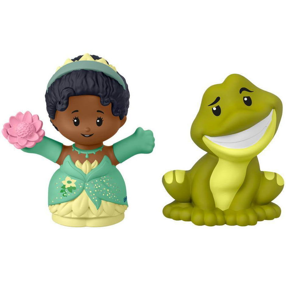 Fisher-Price Little People Disney Princess Tiana & Naveen Figure Set ...