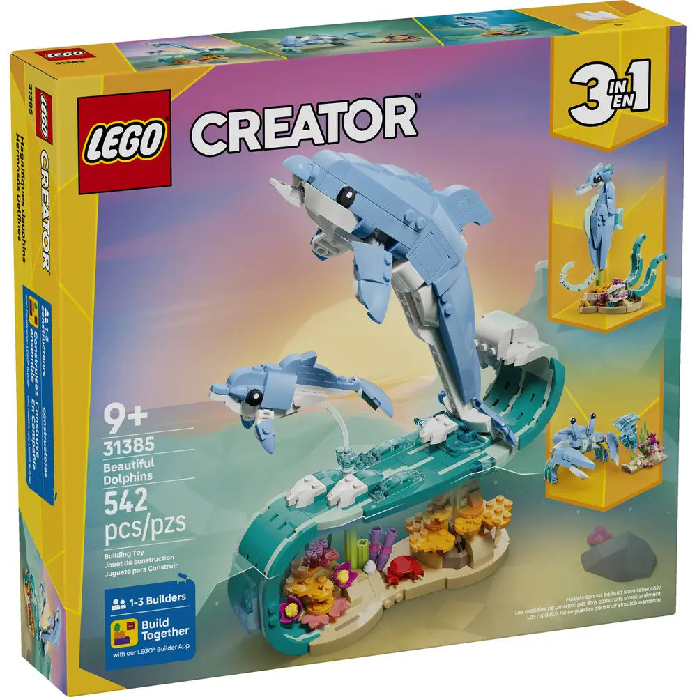 LEGO® Creator 3 in 1 Sea Animals: Beautiful Dolphins 31385 – Maziply Toys