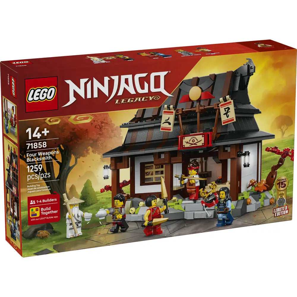 LEGO® NINJAGO® Four Weapons Blacksmith 15th Anniversary 71858 – Maziply ...