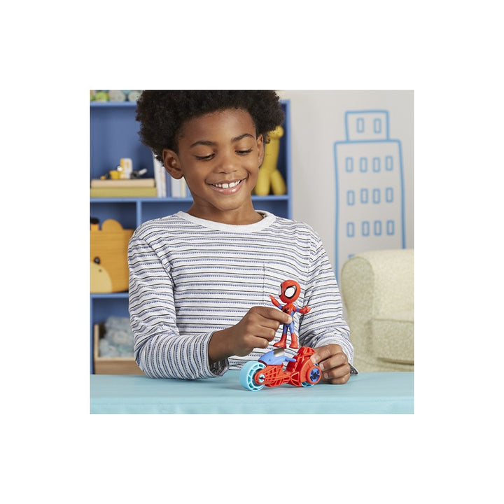 Marvel Spidey and His Amazing Friends 4" Spidey and Motorcycle Action ...