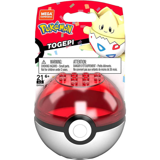 Mega Pokemon Togepi Posable Action Figure Pokeball 21 Piece Building S ...