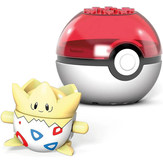 Mega Pokemon Togepi Posable Action Figure Pokeball 21 Piece Building S ...