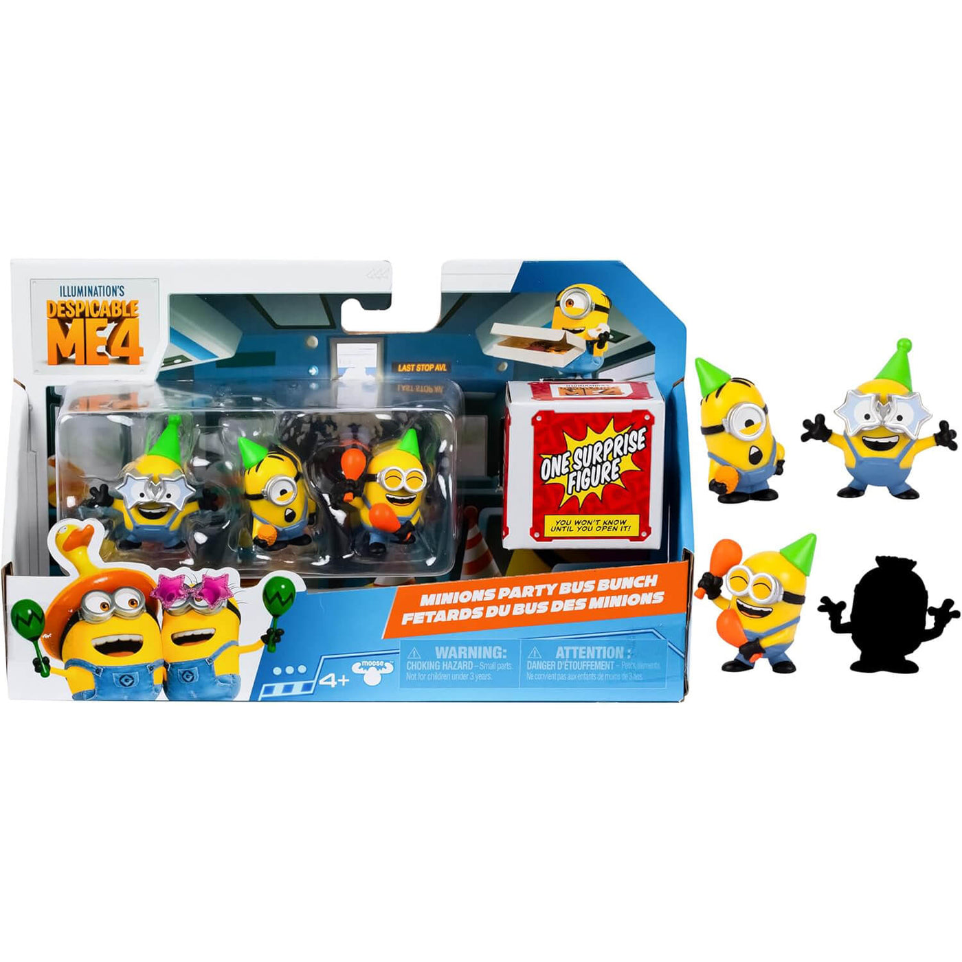 Minions Despicable Me 4 Party Bus Bunch Figure 4-Pack – Maziply Toys