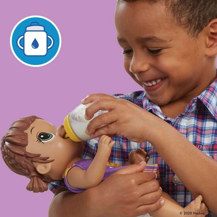 Baby Alive Breakfast Time Baby Purple Shirt Doll – Maziply Toys