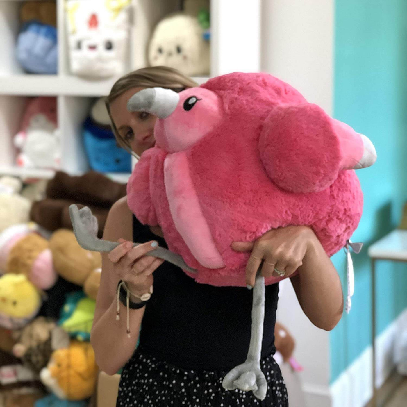 Squishable Fluffy Flamingo 15" Plush – Maziply Toys
