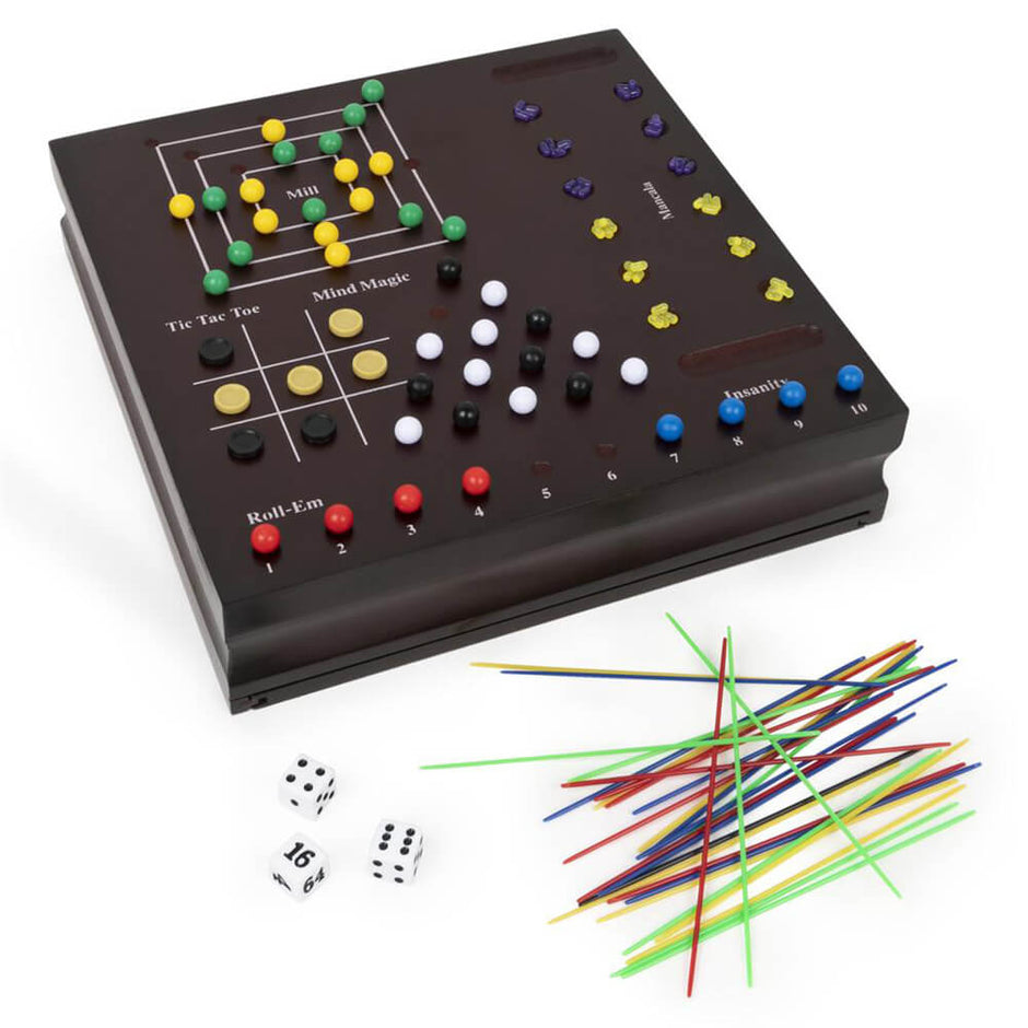 Cardinal Classics Family 10 Game Set with Wooden Storage Case – Maziply ...