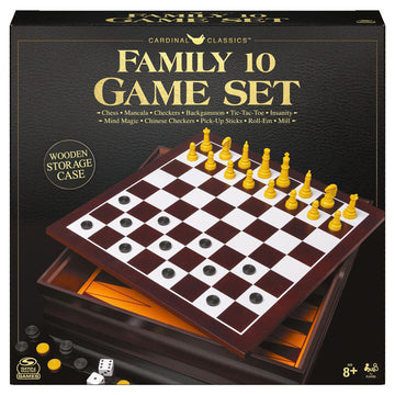 Cardinal Classics Family 10 Game Set with Wooden Storage Case – Maziply ...