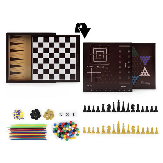 Cardinal Classics Family 10 Game Set with Wooden Storage Case – Maziply ...