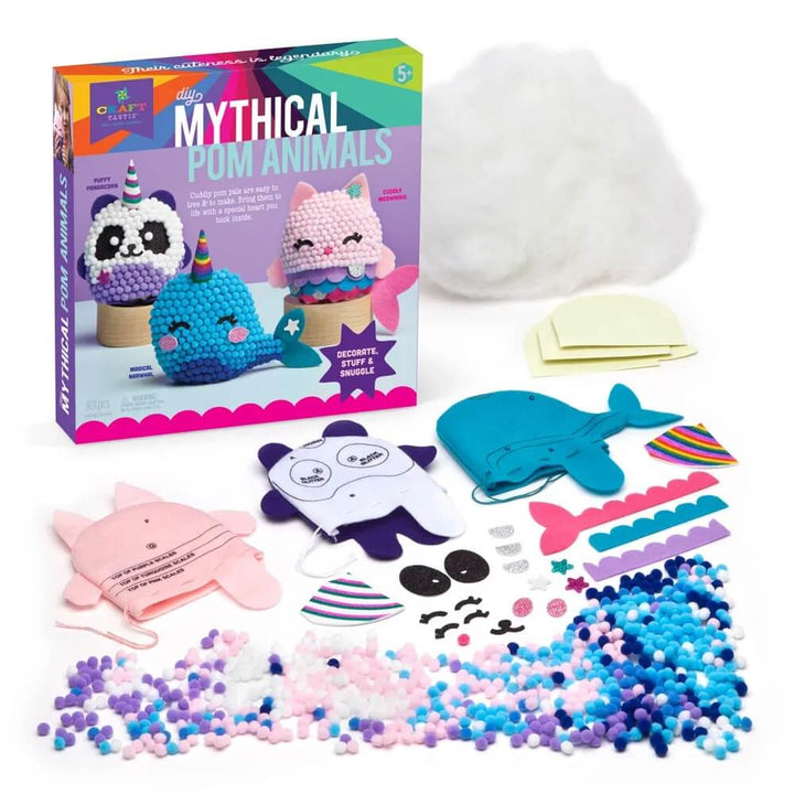Craft-tastic Mythical Pom Animals Craft Set – Maziply Toys