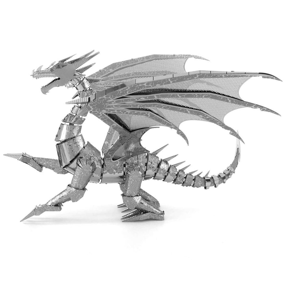 Metal Earth Iconx Silver Dragon Model Kit – Maziply Toys