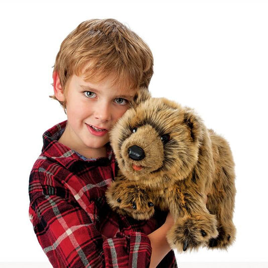 Folkmanis Grizzly Bear Hand Puppet – Maziply Toys