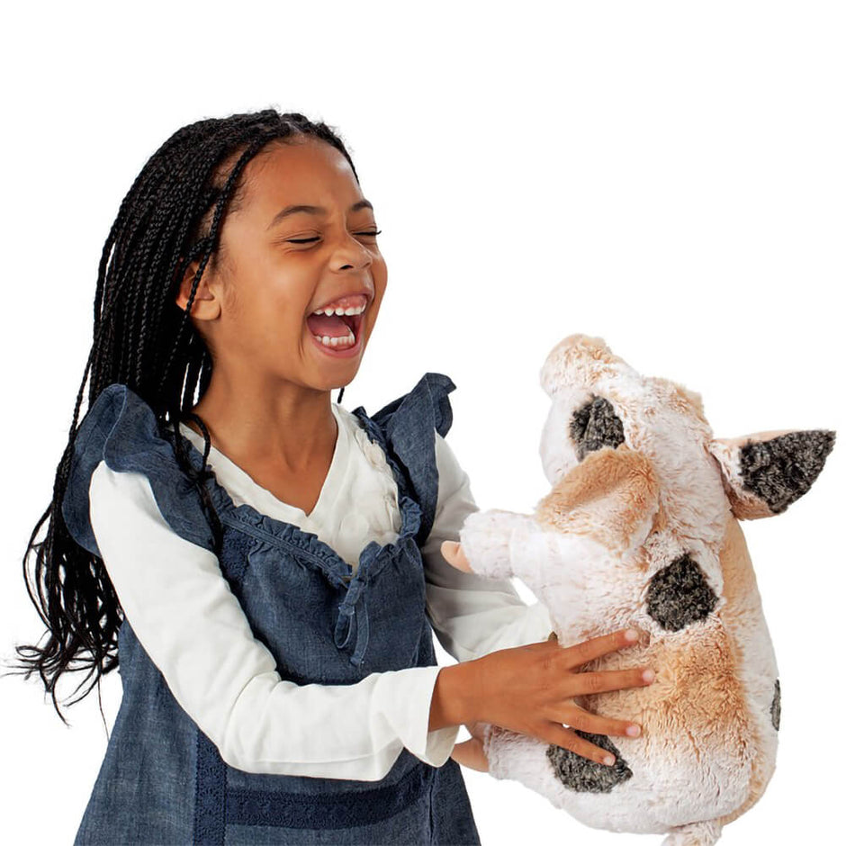 Folkmanis Grunting Pig Hand Puppet – Maziply Toys