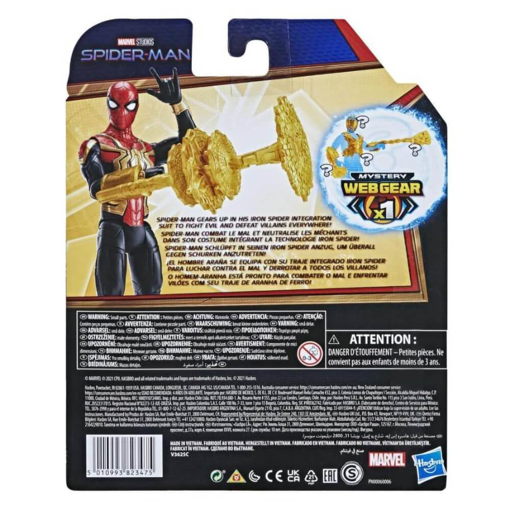 Marvel Spider-Man Mystery Web Gear Iron Spider Integrated Suit 6 Inch