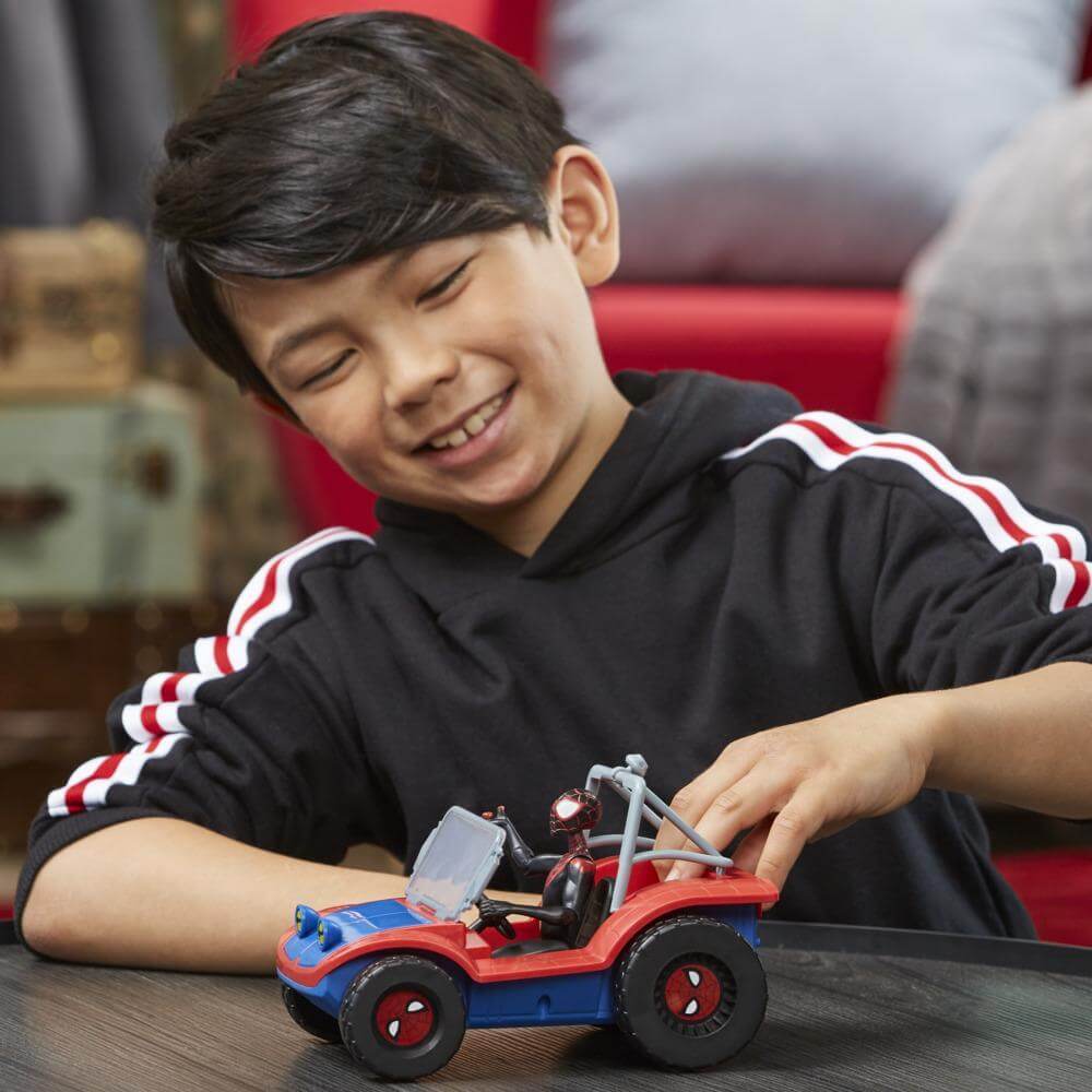 Marvel Spider-Man Spider-Mobile 6-Inch-Scale Vehicle and Miles Morales