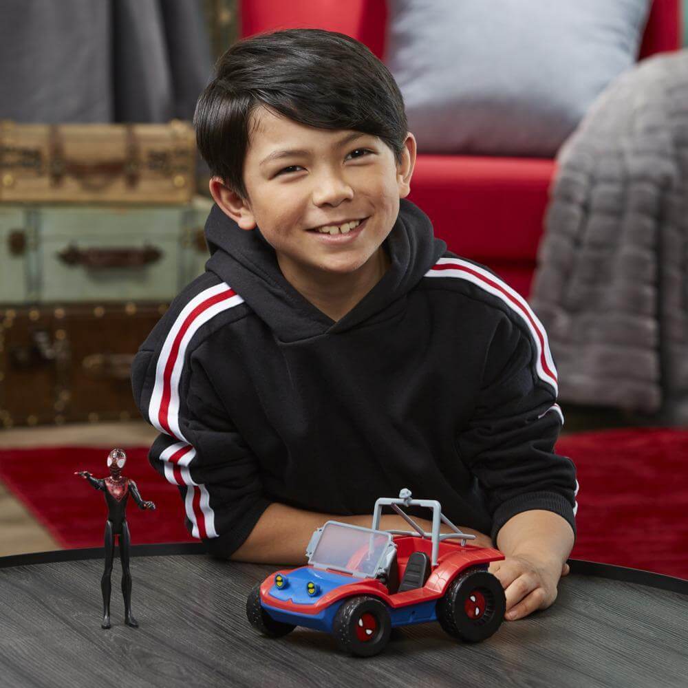 Marvel Spider-Man Spider-Mobile 6-Inch-Scale Vehicle and Miles Morales