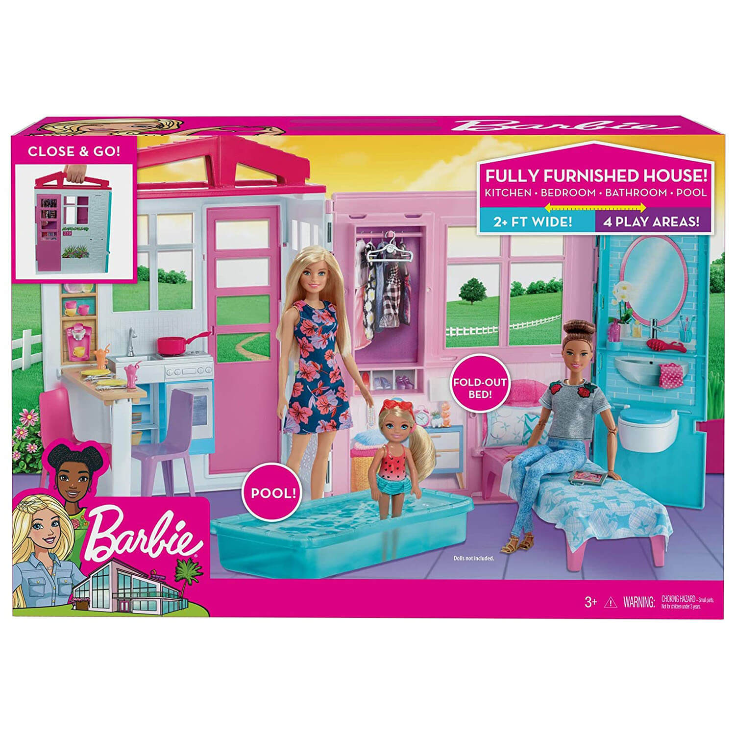 Barbie Close & Go Dollhouse Playset