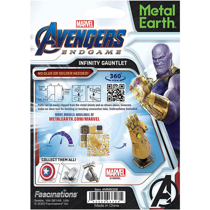 Metal Earth Marvel Infinity Gauntlet 2 Sheet Metal Model Kit – Maziply Toys
