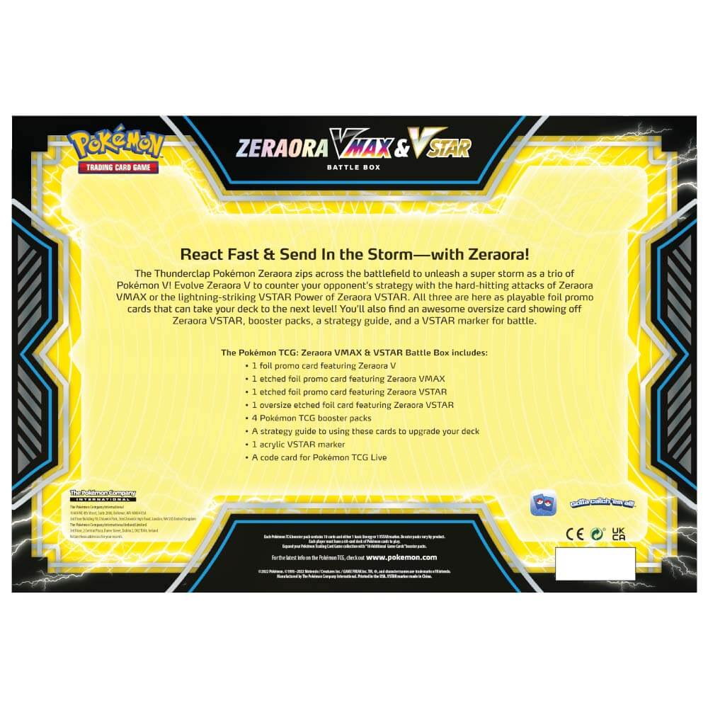 Pokemon TCG Zeraora VMAX & VSTAR Battle Box