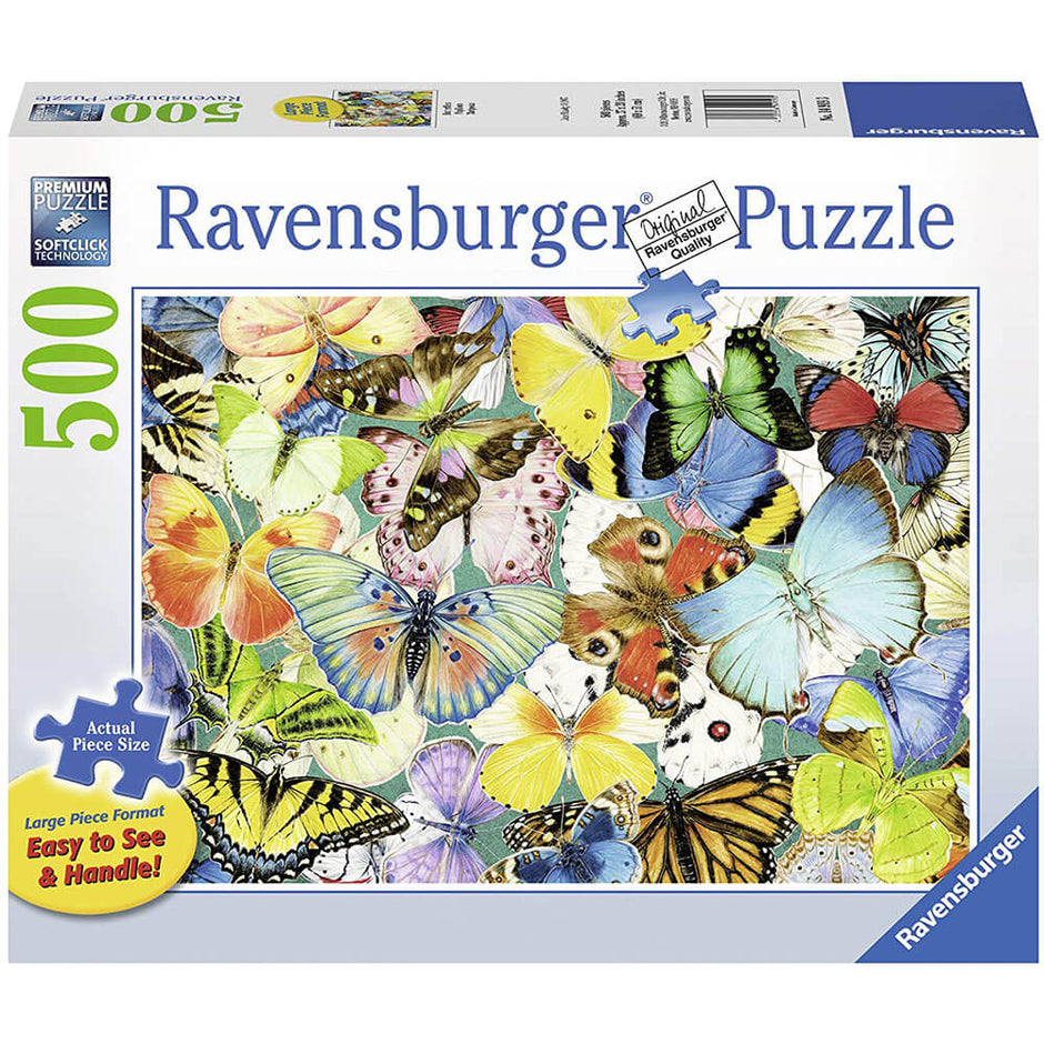 Ravensburger Butterflies 500 Piece Large Format Jigsaw Puzzle – Maziply ...