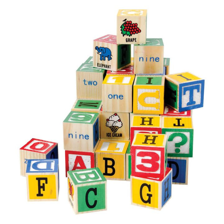 Schylling Alphabet Wooden Blocks – Maziply Toys