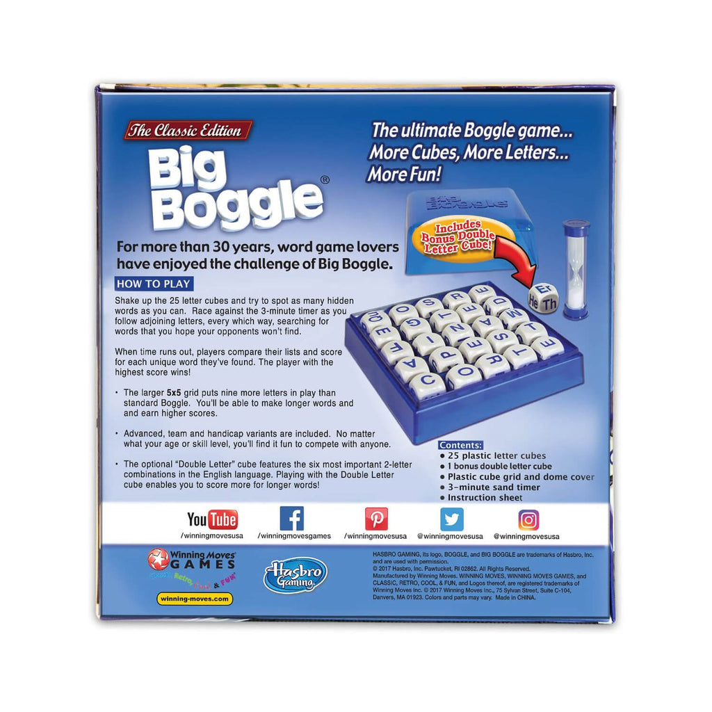Winning Moves Big Boggle Game - World-Famous 3-Minute Word Game