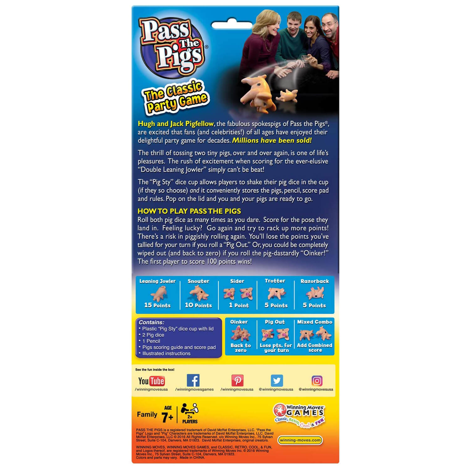 Winning Moves Pass The Pigs Game